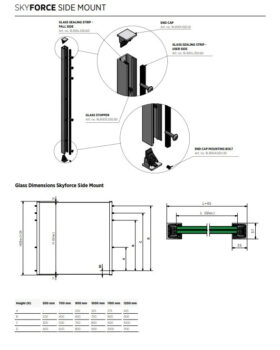 Juliet Balcony & SkyForce Side Mount System (White, Grey OR Black ...