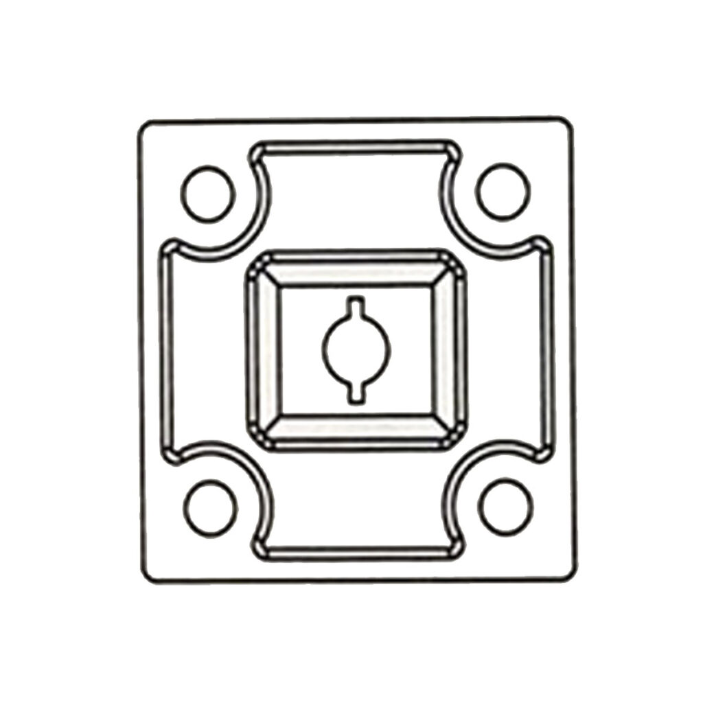 Square Floor Mounted Spigot For Glass Balustrades | The Glass Warehouse